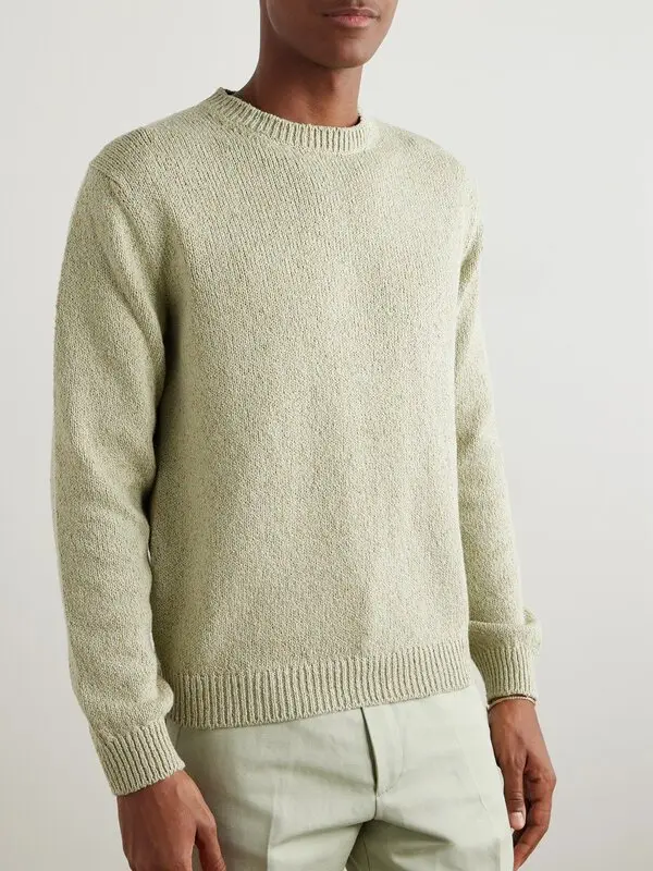 Loro Piana Meina Cotton Sweater - Green