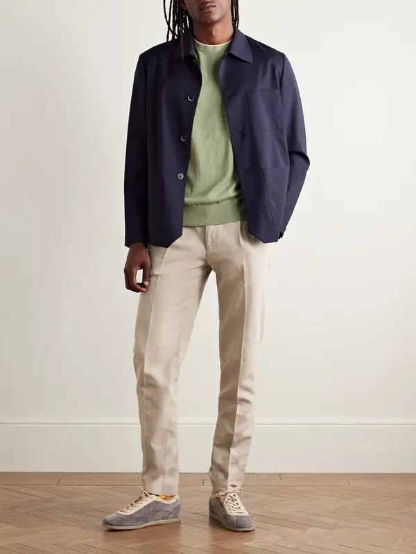 SLOWEAR Venezia 1951 Tapered Pleated Trousers - Neutrals