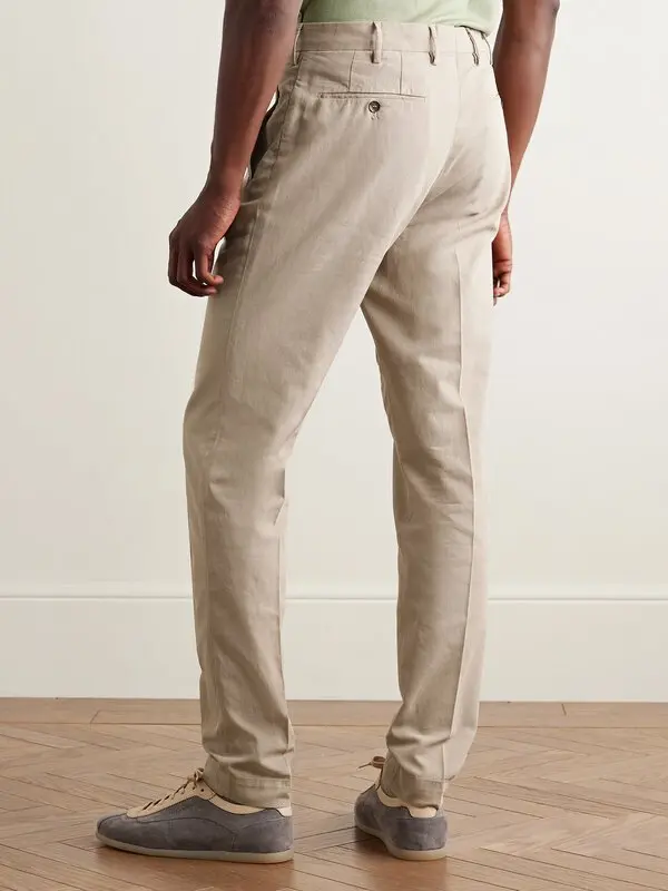 SLOWEAR Venezia 1951 Tapered Pleated Trousers - Neutrals