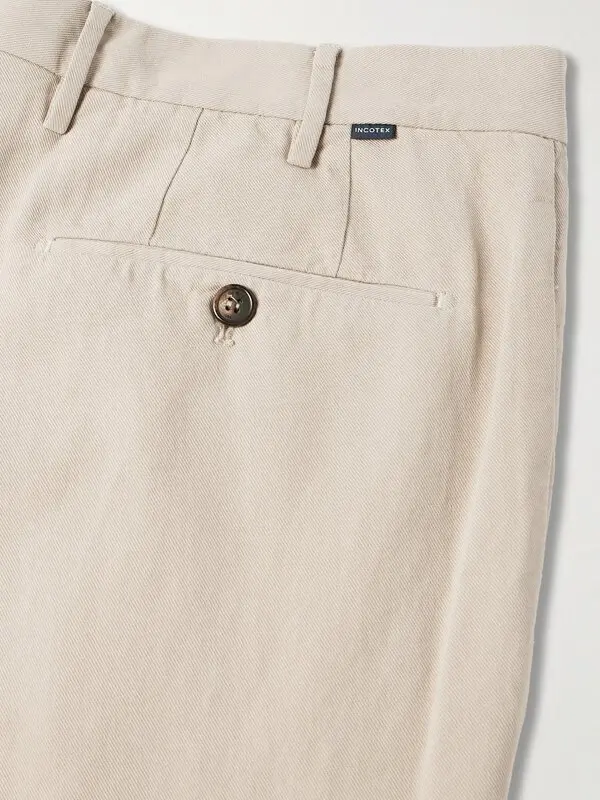 SLOWEAR Venezia 1951 Tapered Pleated Trousers - Neutrals