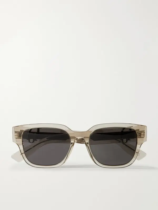 Dior Oblique S1i Square Acetate Sunglasses - Brown