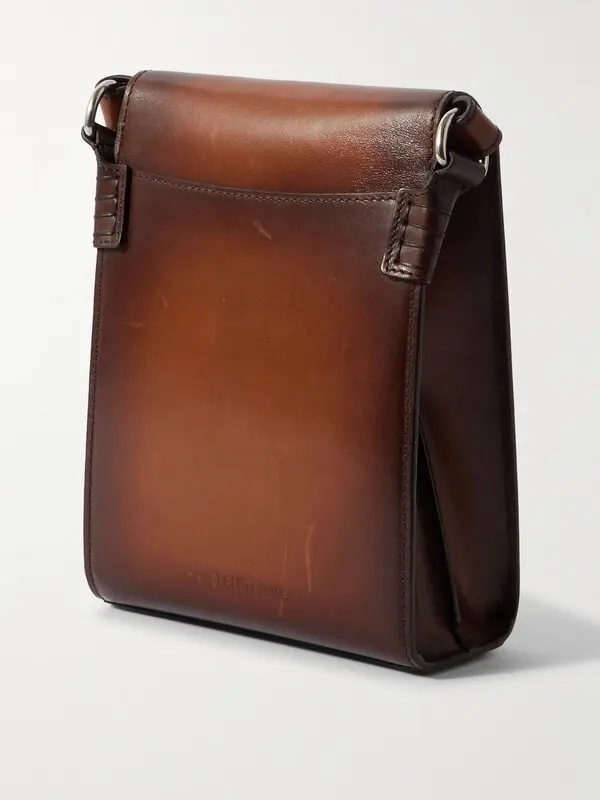 Berluti Andy Venezia Leather Phone Pouch