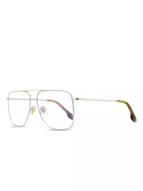 Victoria Beckham 2212 Metallic-frame Glasses - Silver