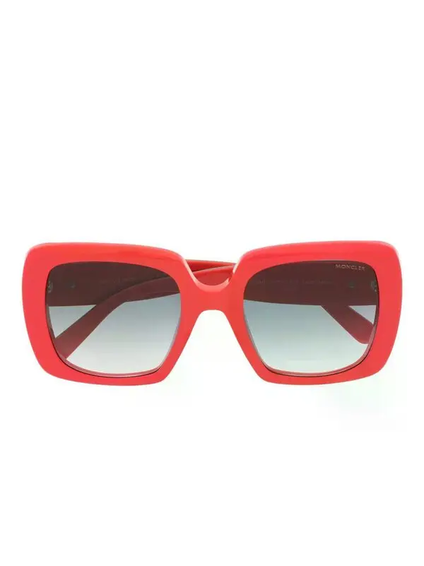 Moncler Square-frame Gradient Sunglasses - Red