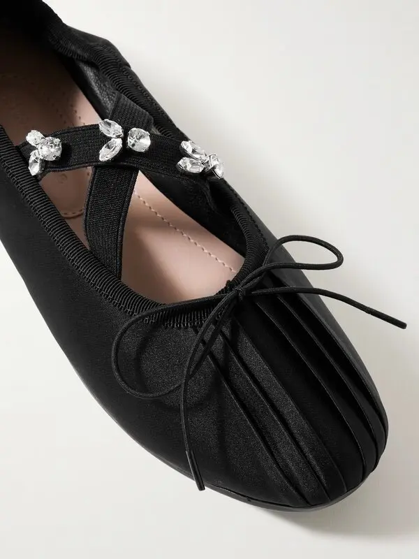 Simone Rocha Crystal-embellished Ballet Flats