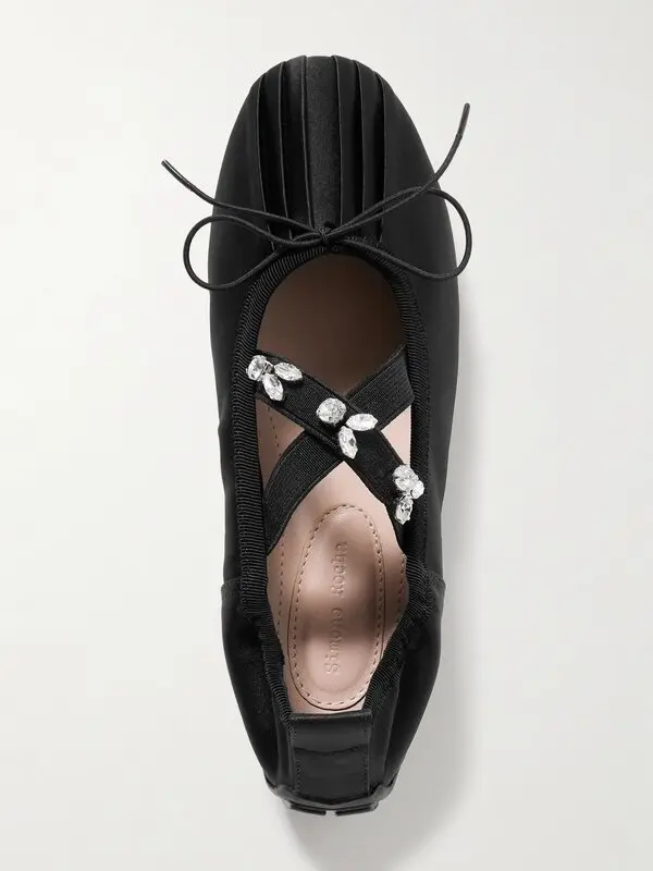 Simone Rocha Crystal-embellished Ballet Flats