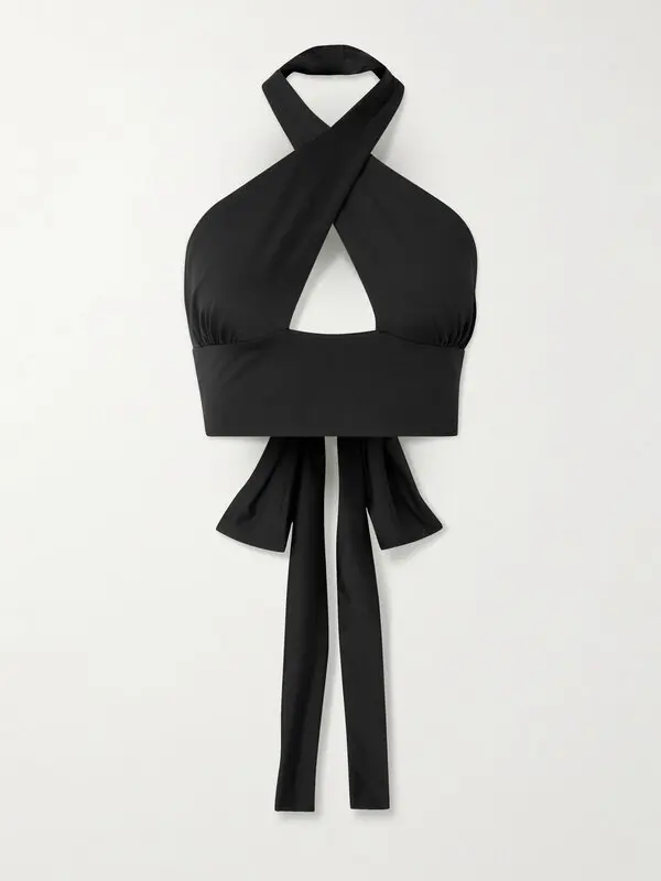 Magda Butrym Cutout Halterneck Bikini Top - Black