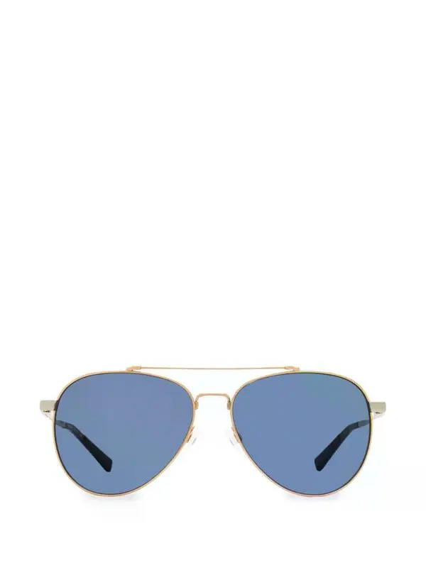 Shinola Flexon Pilot Sunglasses - Gold