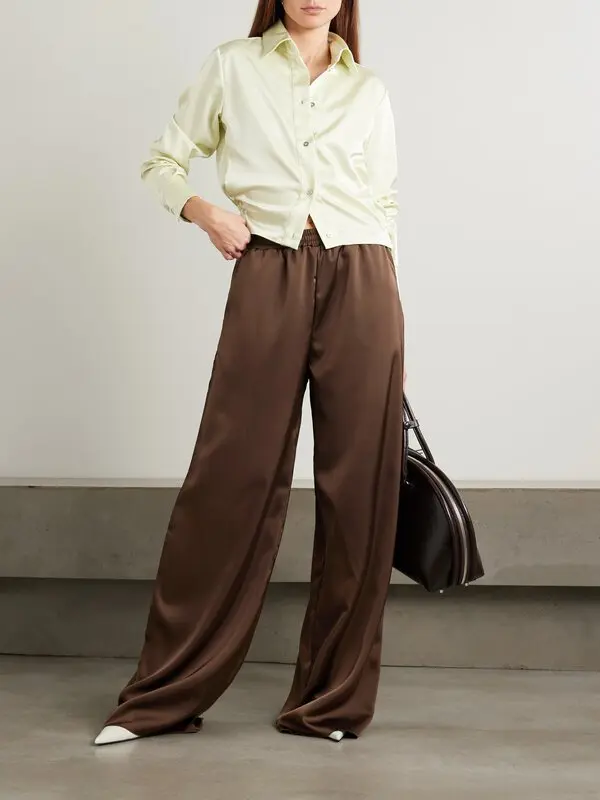 16Arlington Argo Satin Wide-leg Pants