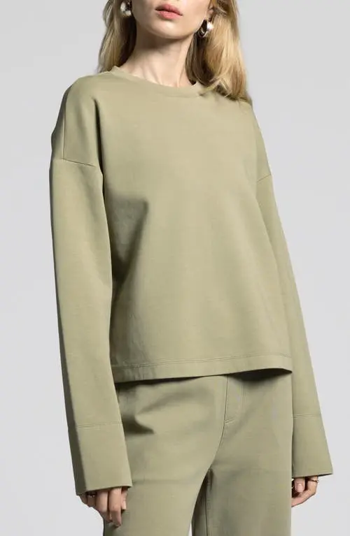 WEEKEND LOS ANGELES Genevieve Cotton Blend Crewneck Sweatshirt