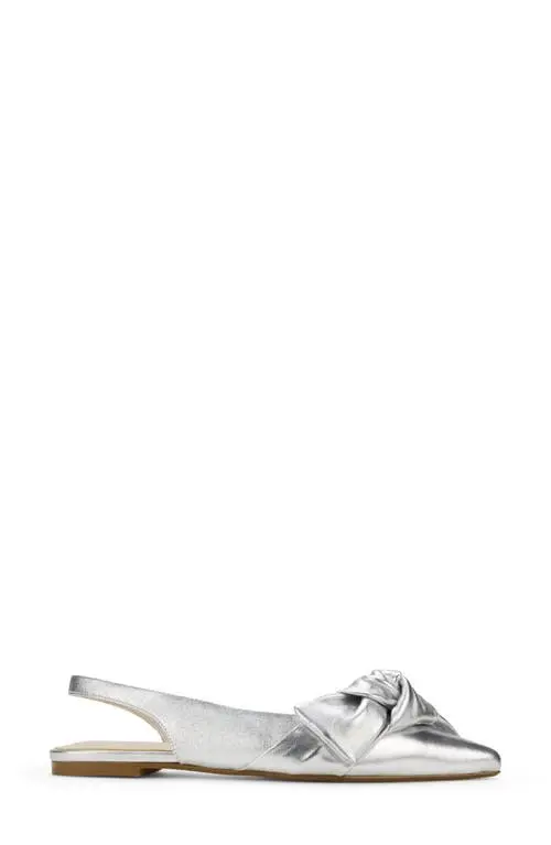 Yosi Samra Violet D'orsay Slingback Flats - Silver
