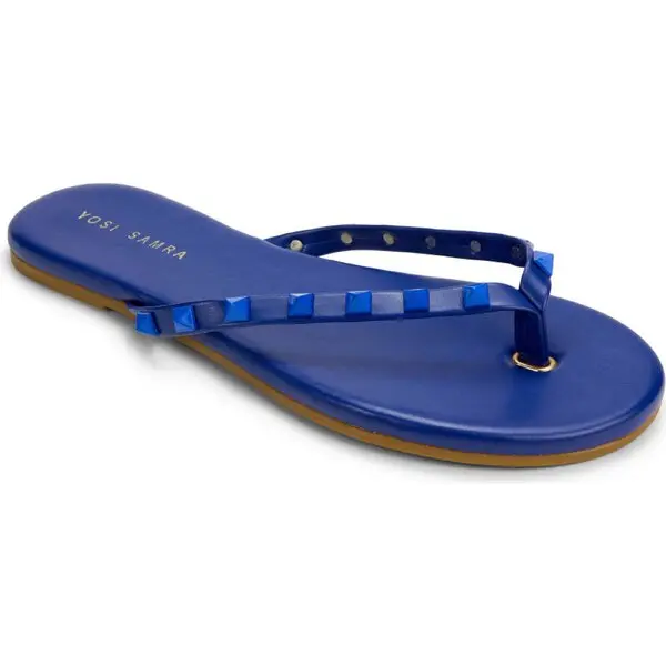 Yosi Samra Rivington Studded Flip Flop - Cobalt