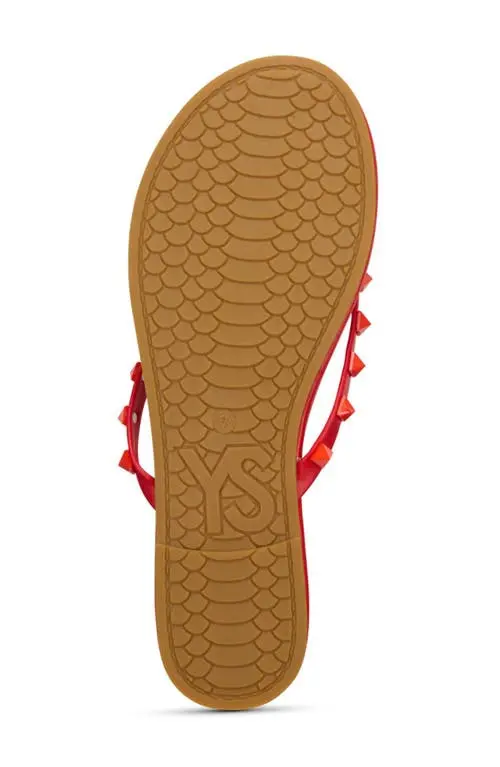 Yosi Samra Rivington Studded Flip Flop - Red