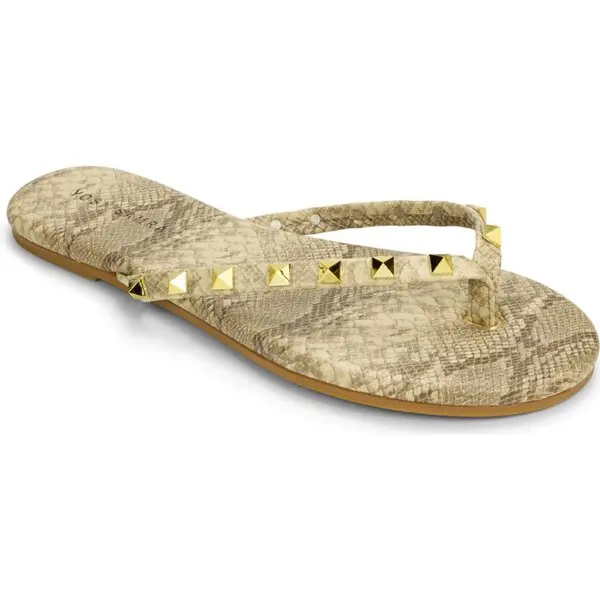 Yosi Samra Rivington Studded Flip Flop - Snake
