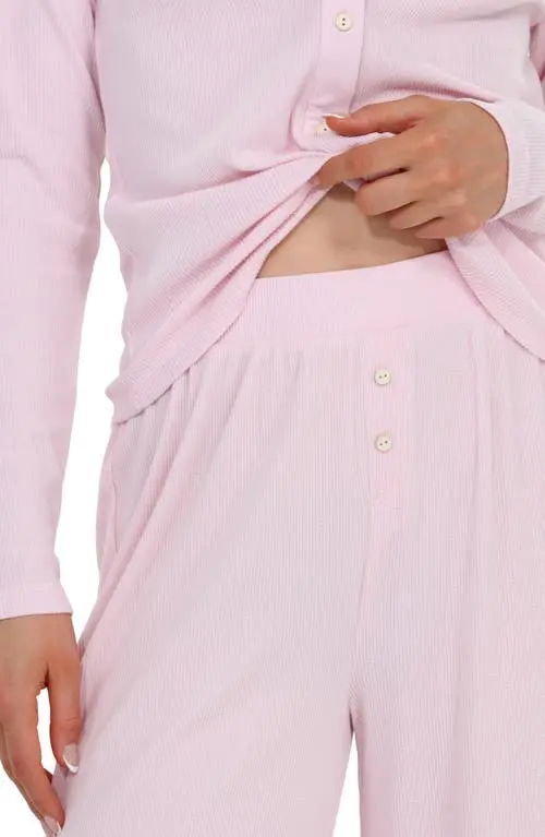 Honeydew Intimates Coffee Club Waffle Knit Pajamas - Strawberry