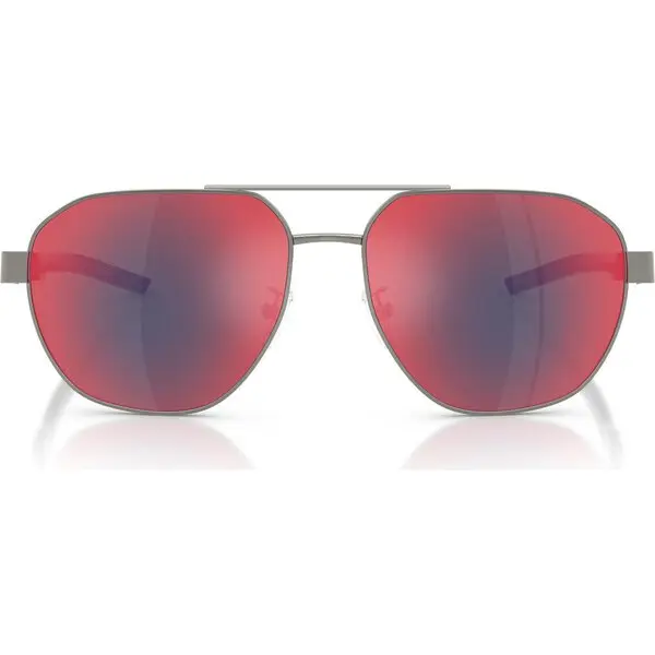 SCUDERIA FERRARI 59mm Irregular Sunglasses - Gunmetal