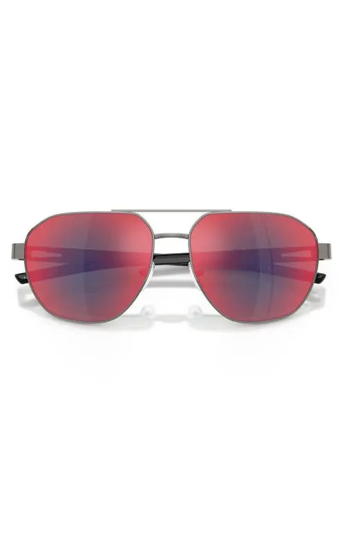 SCUDERIA FERRARI 59mm Irregular Sunglasses - Gunmetal