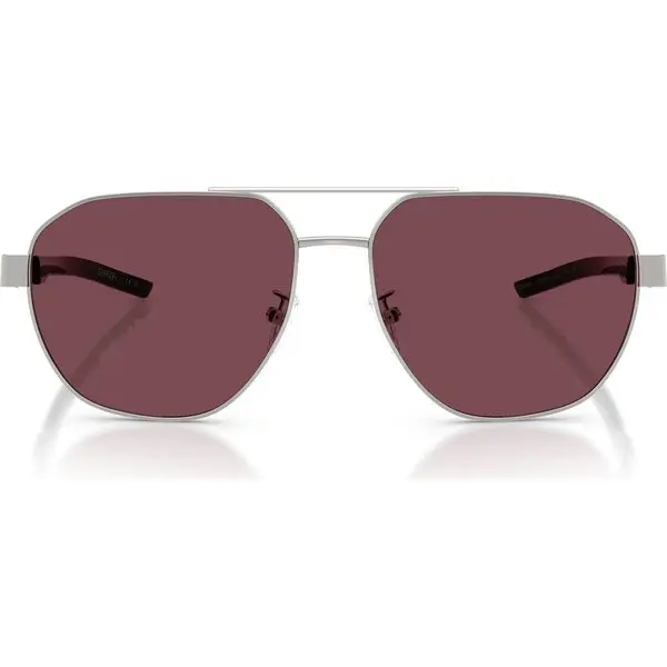 SCUDERIA FERRARI 59mm Irregular Sunglasses - Silver