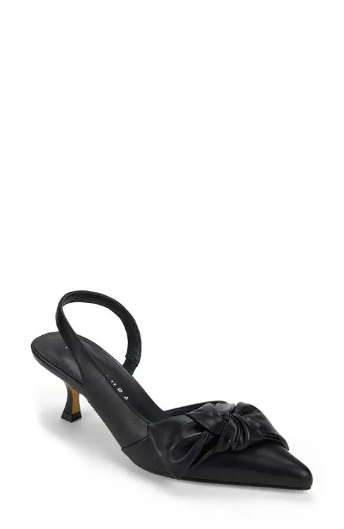 Yosi Samra Kaleigh Slingback Kitten Heel Pumps - Black