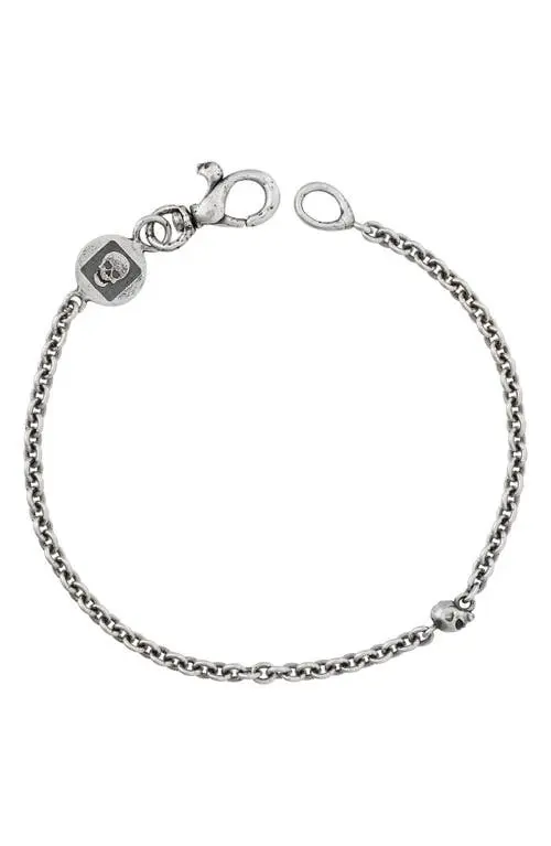 John Varvatos Skull Charm Chain Bracelet