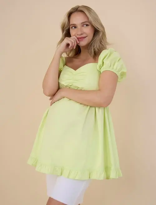 Motherhood Maternity Off-the-shoulder Babydoll Maternity Top