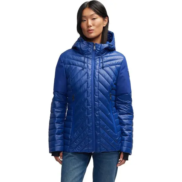 Pajar Esmay Lightweight Mixed Media Quilted Puffer - Sapphire