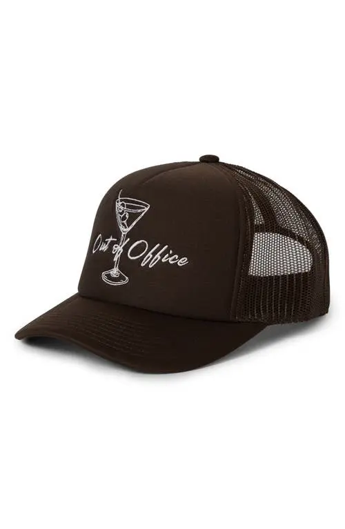 Brixton Out Of Office Netplus® Trucker Hat - Pinecone Brown/pinecone Brown