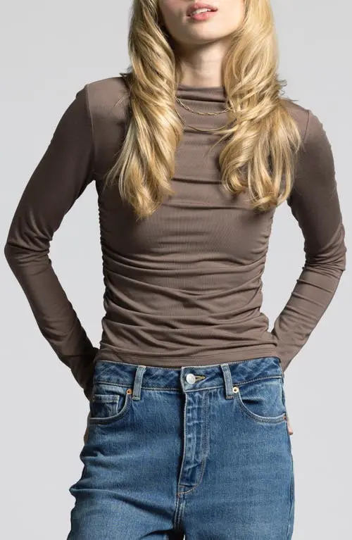 WEEKEND LOS ANGELES Rose Ruched Top - Dark Lilac