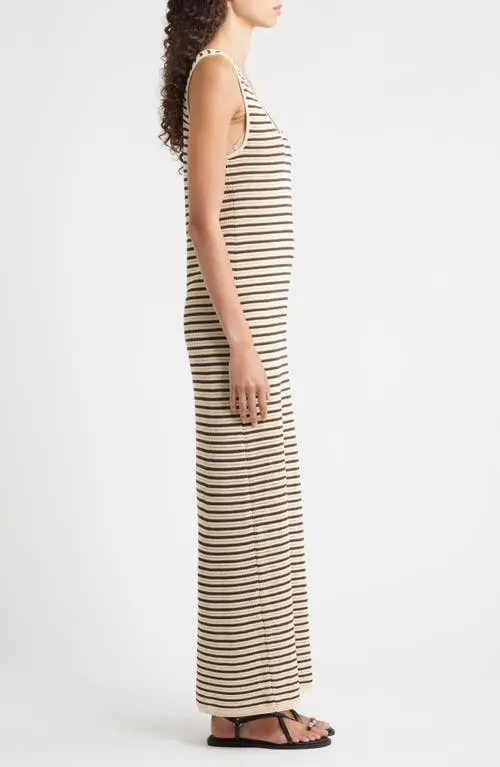 rag and bone striped knit dress Rag & Bone The Knit Button Tie Stripe Dress in Navy