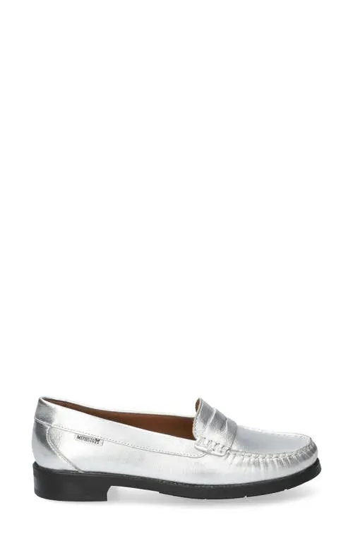 Mephisto Neda Penny Loafer - Silver