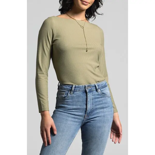 WEEKEND LOS ANGELES Arabella Ribbed Top - Bonsai