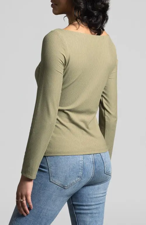 WEEKEND LOS ANGELES Arabella Ribbed Top - Bonsai