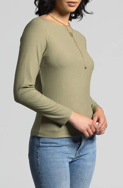 WEEKEND LOS ANGELES Arabella Ribbed Top - Bonsai