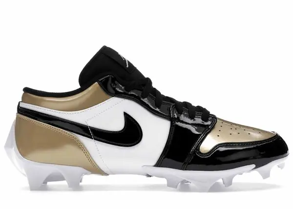 JORDAN 1 Low Td Cleat Patent - Metallic Gold/white/black