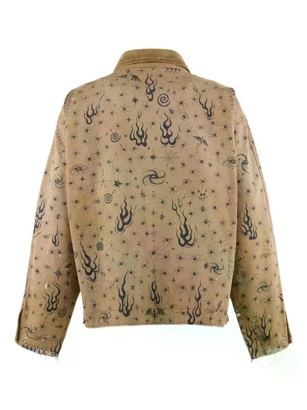 SAINT MXXXXXX Graphic-print Jacket - Neutrals