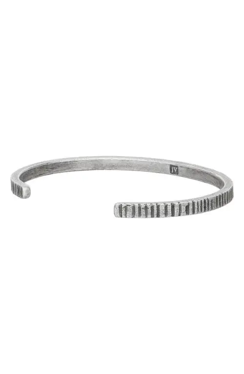 John Varvatos Notched Cuff Bracelet - Silver