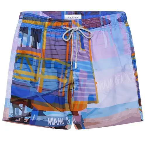 LE CLUB 4-way Stretch Swim Trunks - Multi