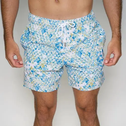 LE CLUB 4-way Stretch Swim Trunks - White