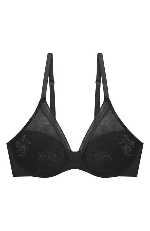 Natori Love Lace Back Smoothing Plunge T-shirt Bra - Black
