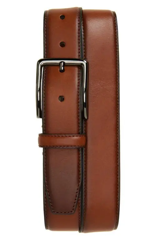 Nordstrom Tarek Leather Belt - Brown Ochre