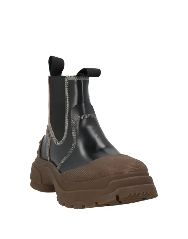 MAISON MARGIELA Leather And Textile Fibers Ankle Boots