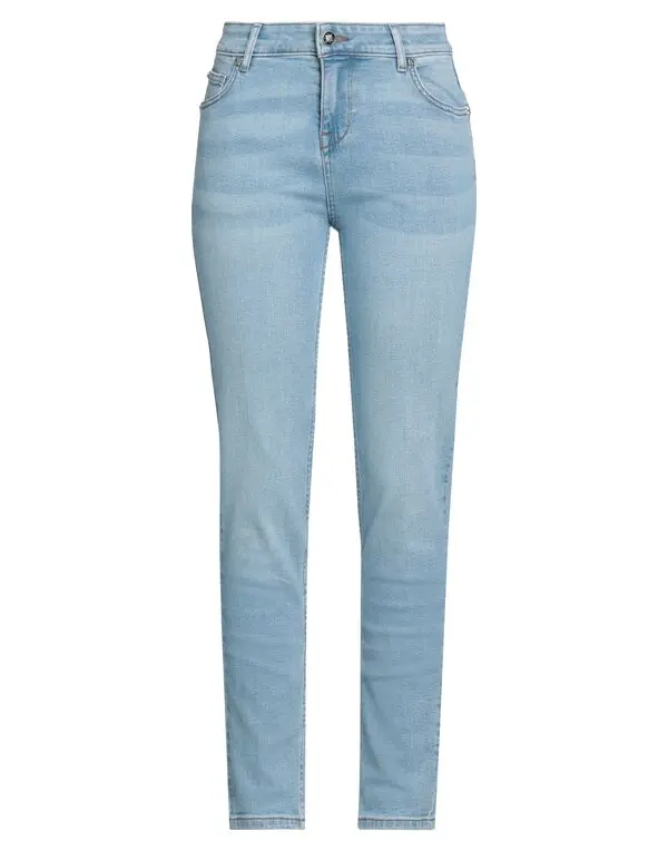 John Richmond Skinny Jeans With Leather Trims
