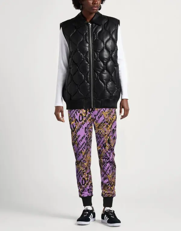 Versace Printed Cotton Track Pants - Purple