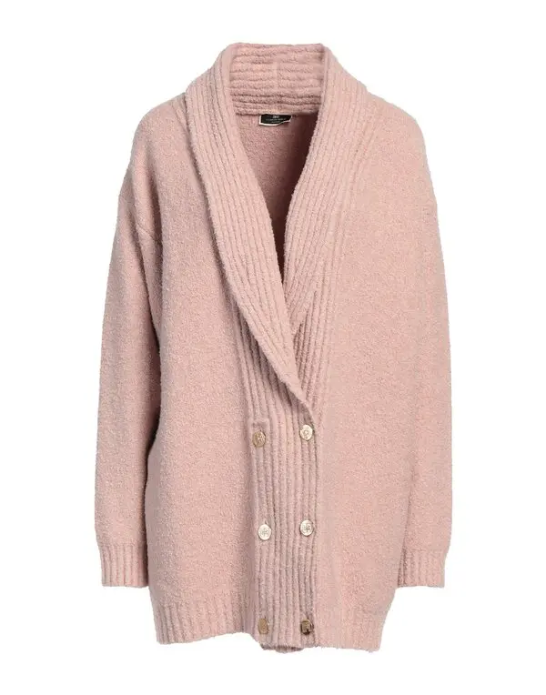 Elisabetta Franchi Cardigan In Cotton, Polyamide And Elastane