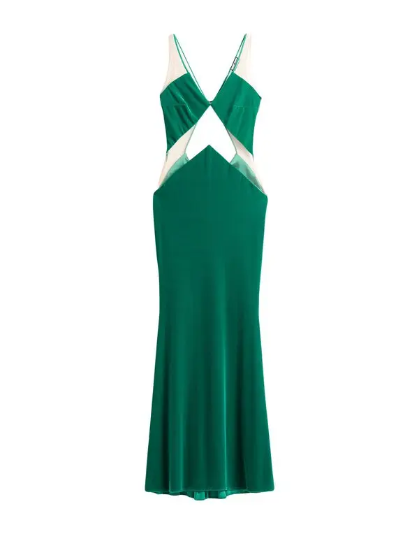 Jersey Dress Elisabetta Franchi Green Dress Elisabetta Franchi Green  Pleated Jersey Dress  Leml