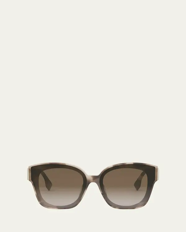 Fendi First Square Frame Sunglasses - Light Brown Havana