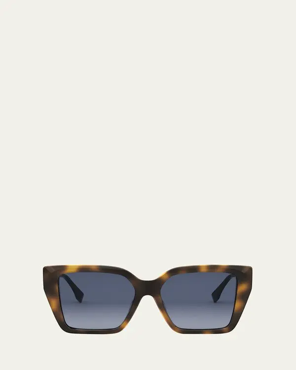 Fendi Ff Diamonds Fe40161i Square Sunglasses - Dark Tortoise