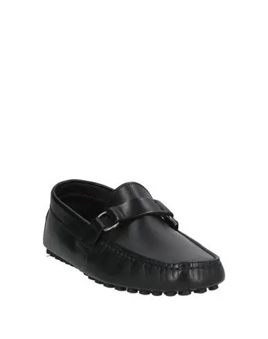 Canali Leather Driving Loafers - Black
