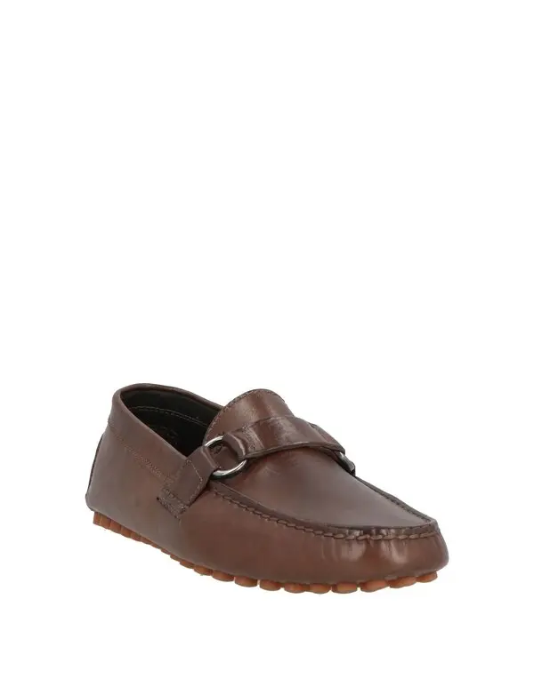 Canali Leather Driving Loafers - Brown