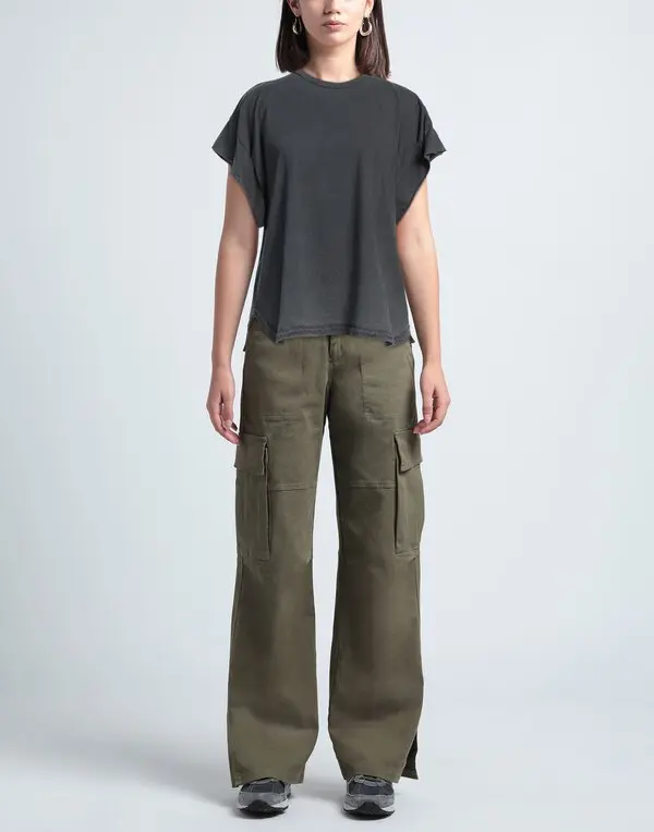Crossley Cotton Jersey Crop Tee - Grey
